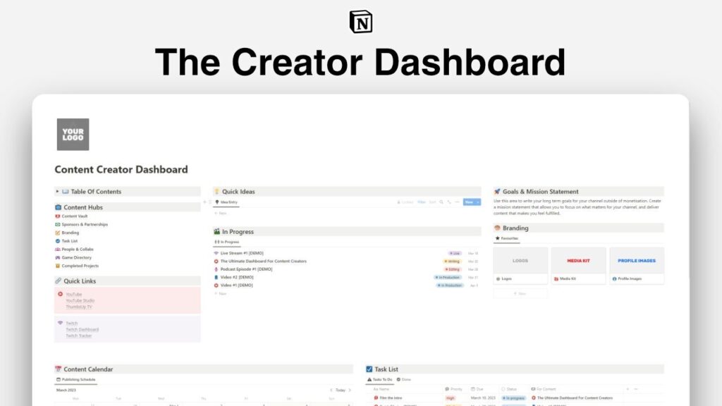 The Creator Dashboard - YT Creator Tools