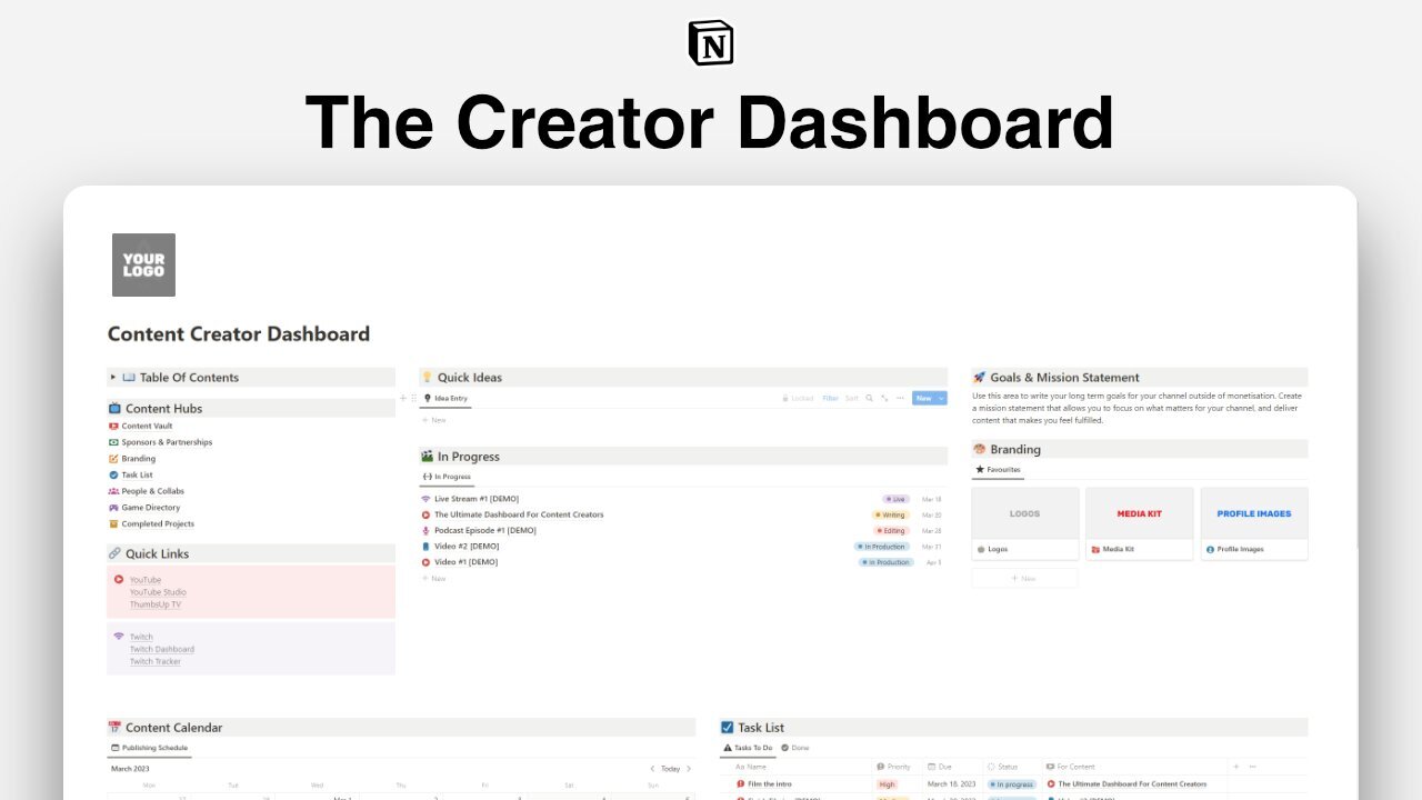 The Creator Dashboard - YT Creator Tools