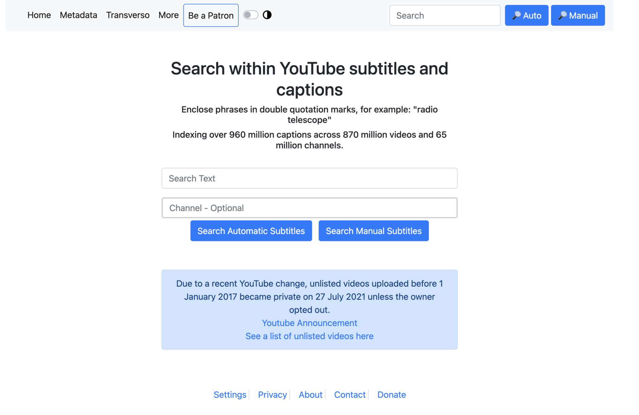 Filmot - YT Creator Tools